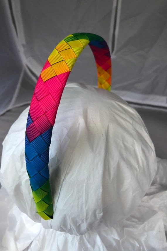 Ombre Headband Rainbow Headband Wide Headband Rainbow | Etsy