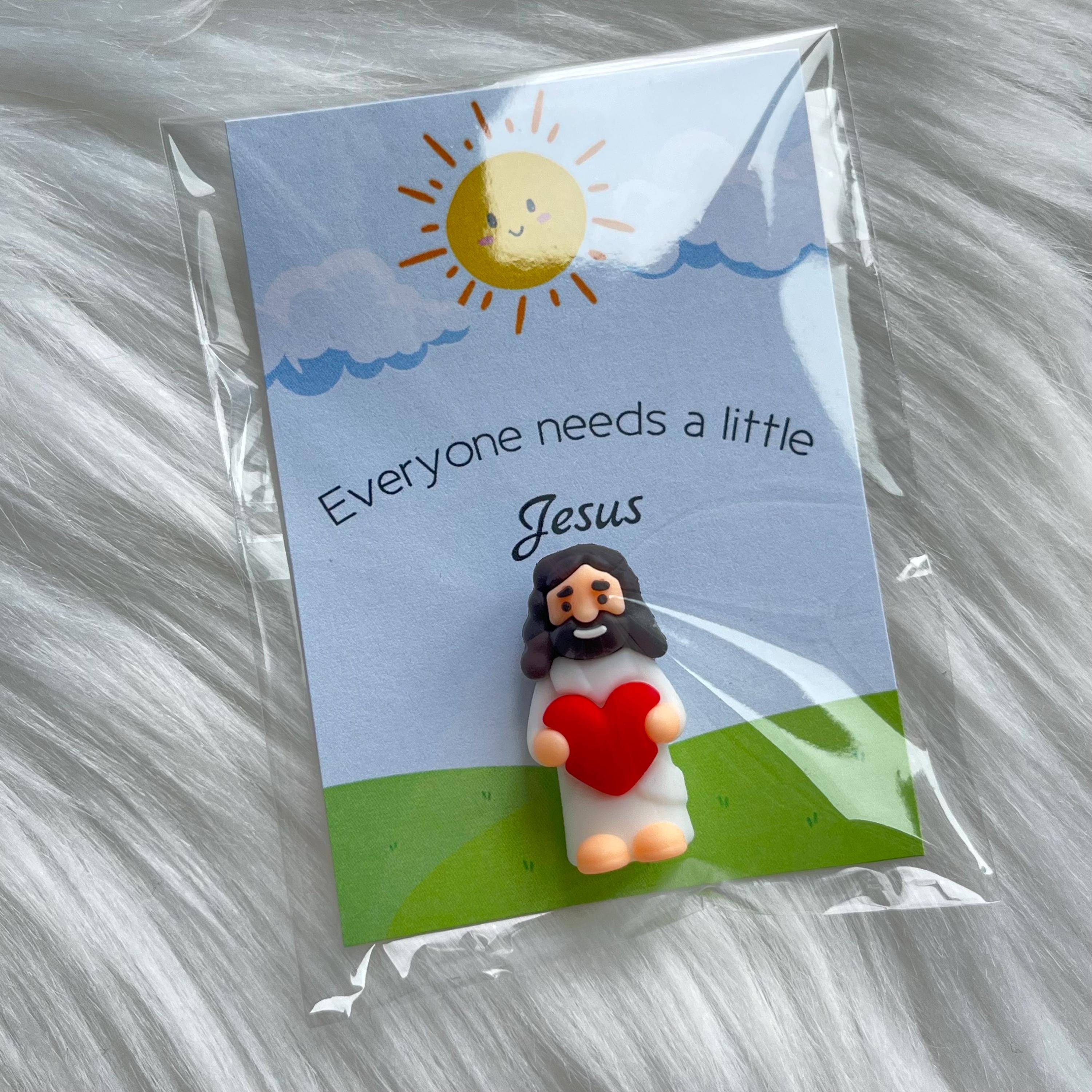 Mini Jesus Figurine With Pastel Sash Everyone Needs a Little Jesus ...