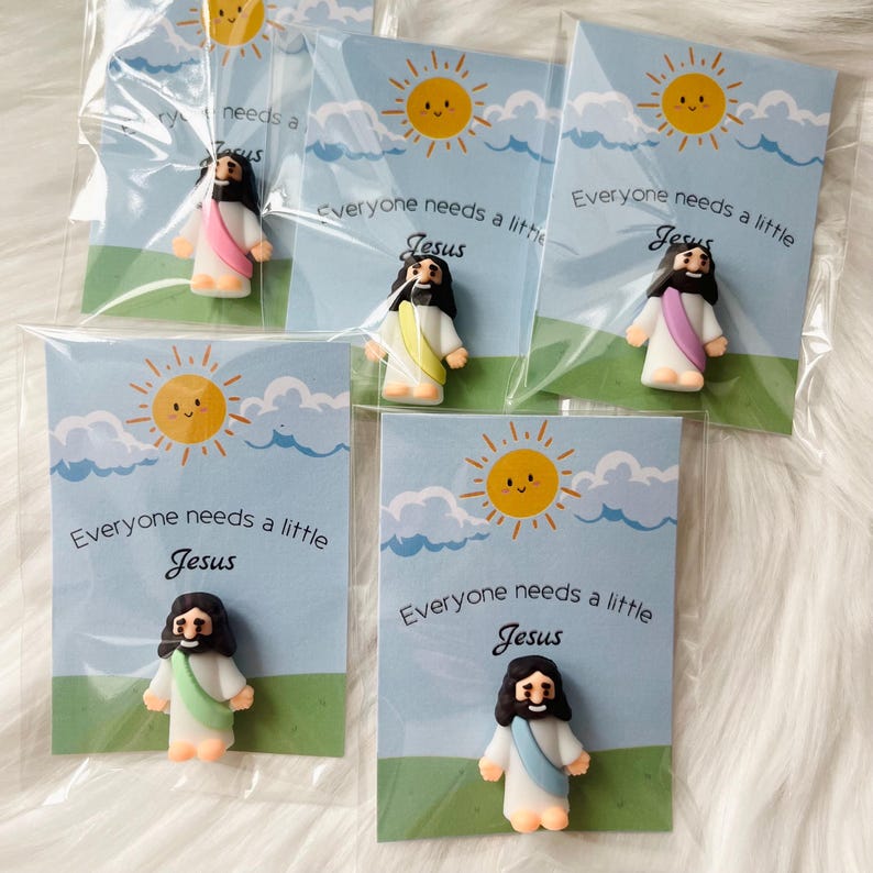 Mini Jesus Figurine With Pastel Sash Everyone Needs a Little Jesus ...
