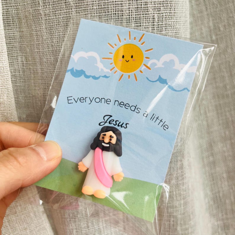 Mini Jesus Figurine With Pastel Sash Everyone Needs a Little Jesus ...