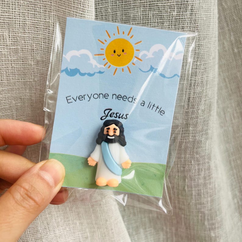 Mini Jesus Figurine With Pastel Sash Everyone Needs a Little Jesus ...
