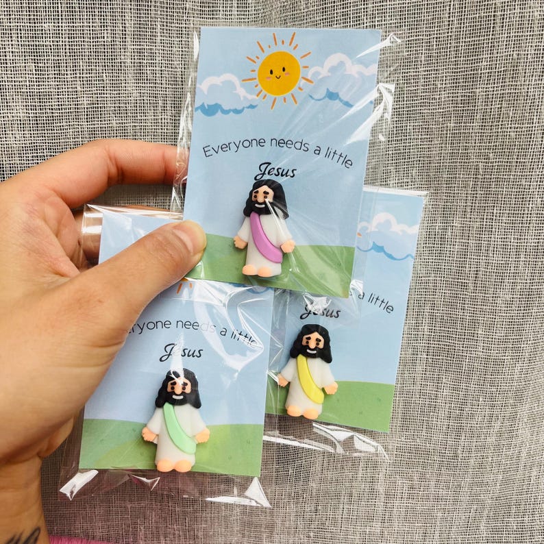Mini Jesus Figurine With Pastel Sash Everyone Needs a Little Jesus ...