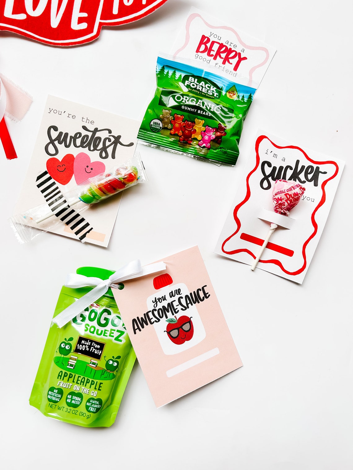 Valentines Printables- Treats & Snacks ~ Applesauce Valentine Card ...