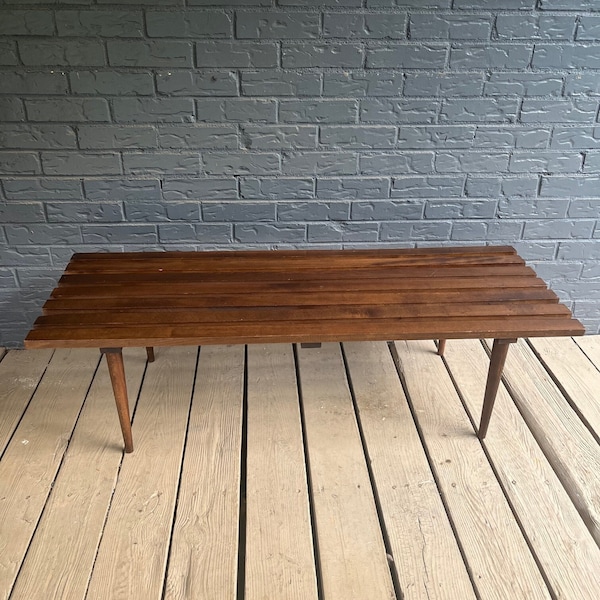 Slat Wood Table - Etsy