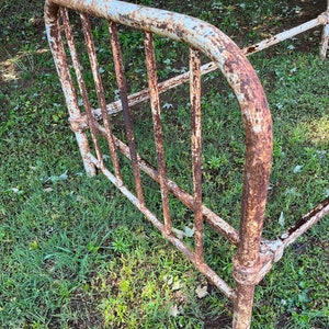 Antique Vintage Iron Bed Frame Farmhouse Rustic - Etsy