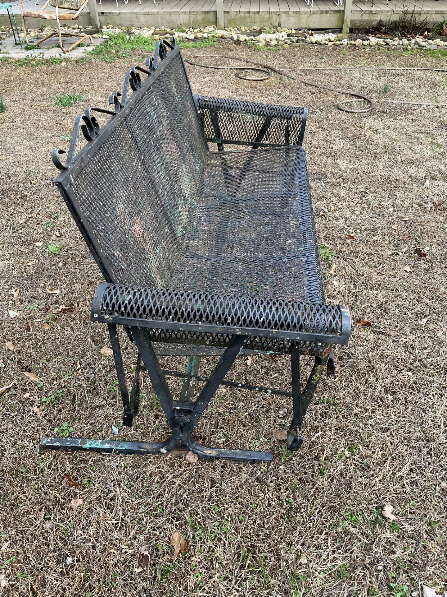 Vintage Wrought Iron Porch Glider Etsy