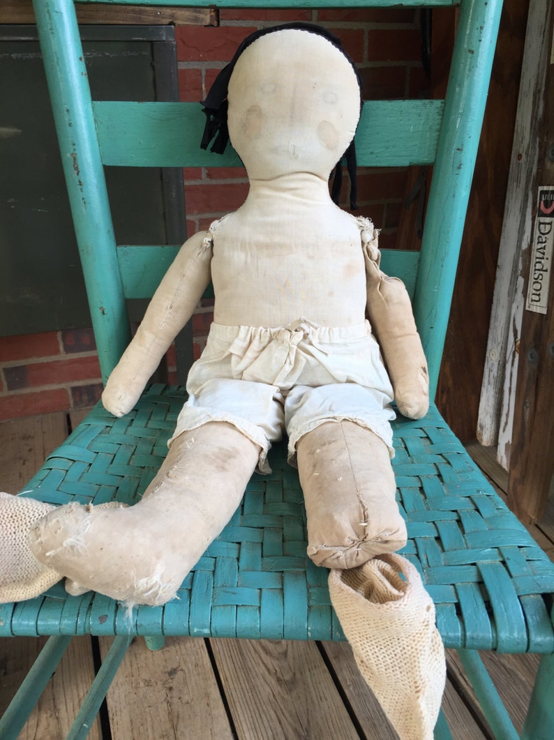 Early Antique Rag Doll - 24 3/8" Tall - Etsy