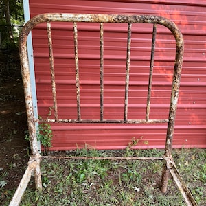 Antique Vintage Iron Bed Frame Farmhouse Rustic - Etsy