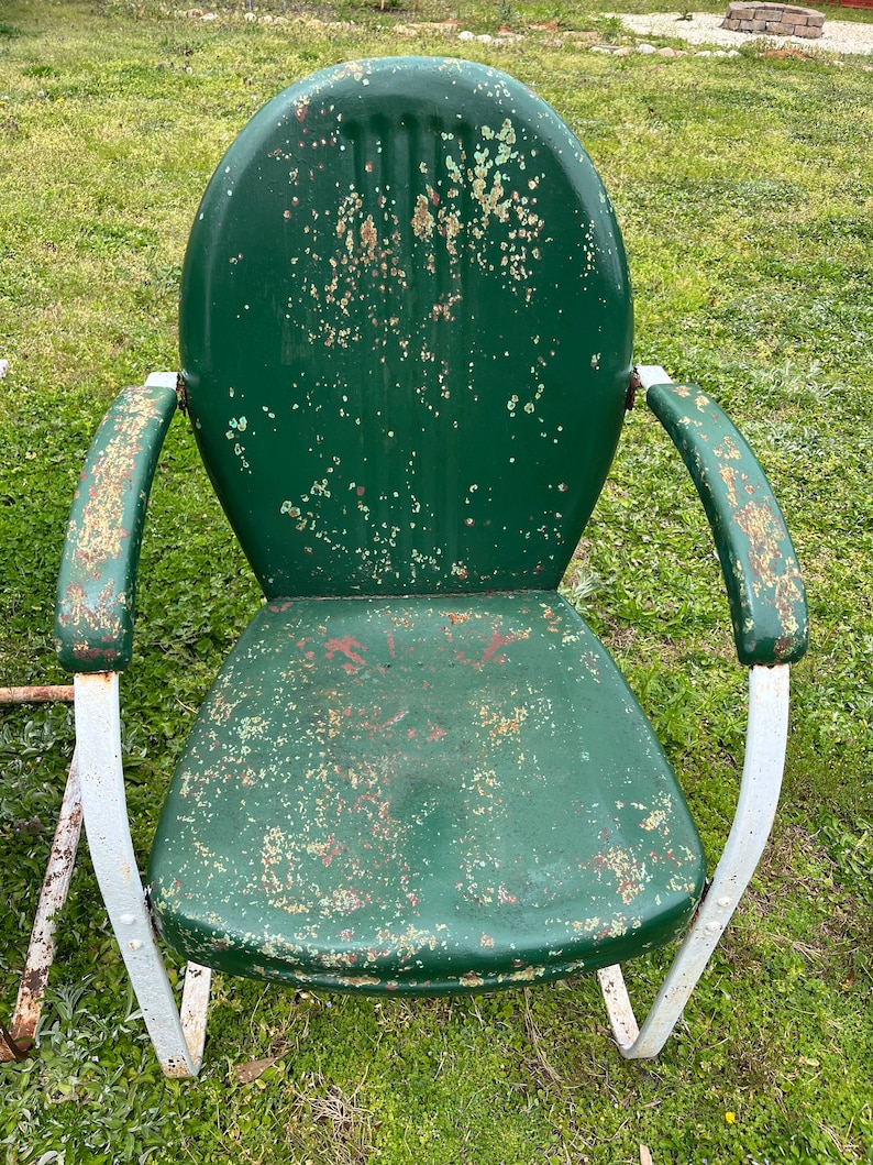 Vintage Set of Two 2 Mid-century Steel Metal Patio Chairs - Etsy
