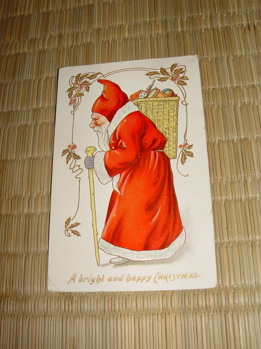 Old World Elf Santa St Nick in Red Robe Tuck Publishing 1908 - Etsy