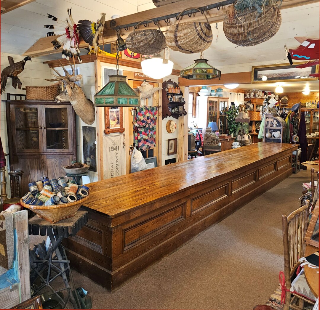 Local Pickup Only ... Large 19th Century 20ft Oak Hardware Store ...