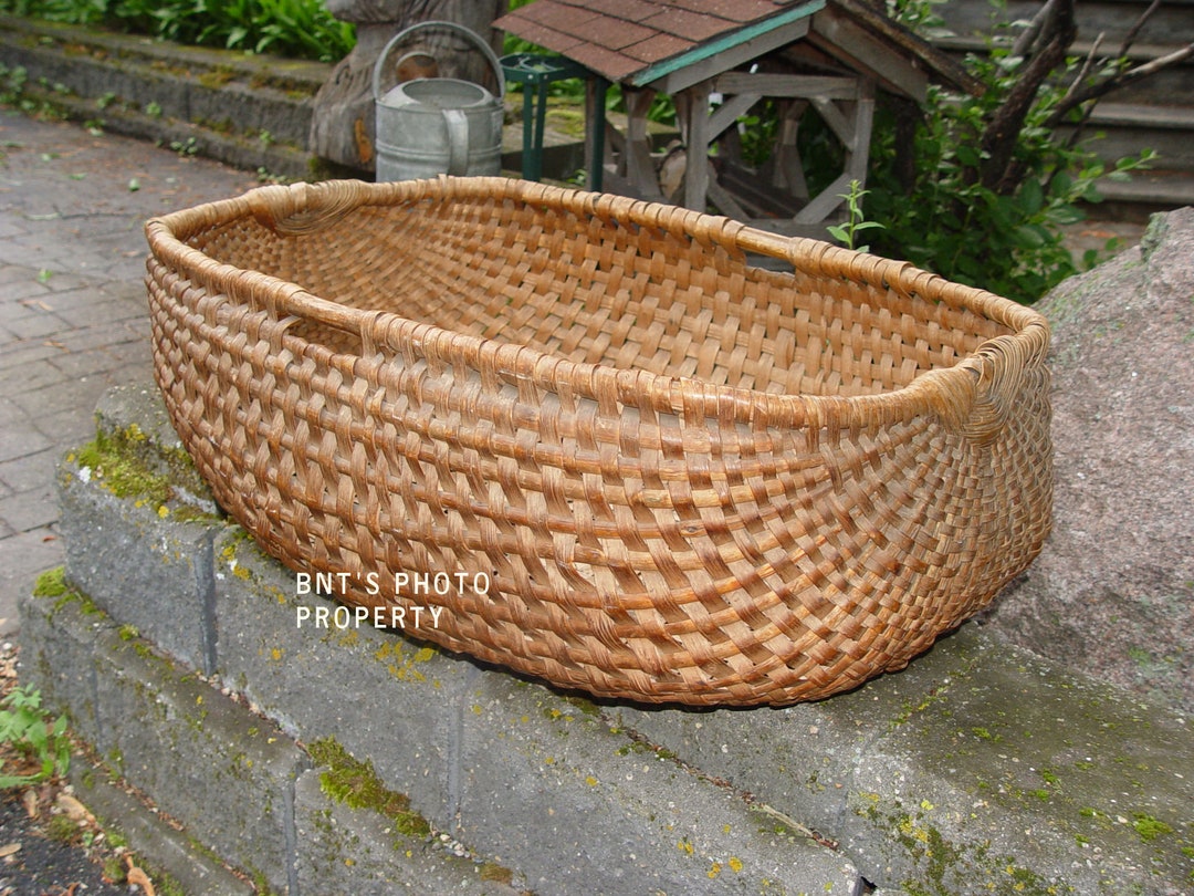 Late 19th C. Substantially Large American Primitive Gathering Basket - Etsy