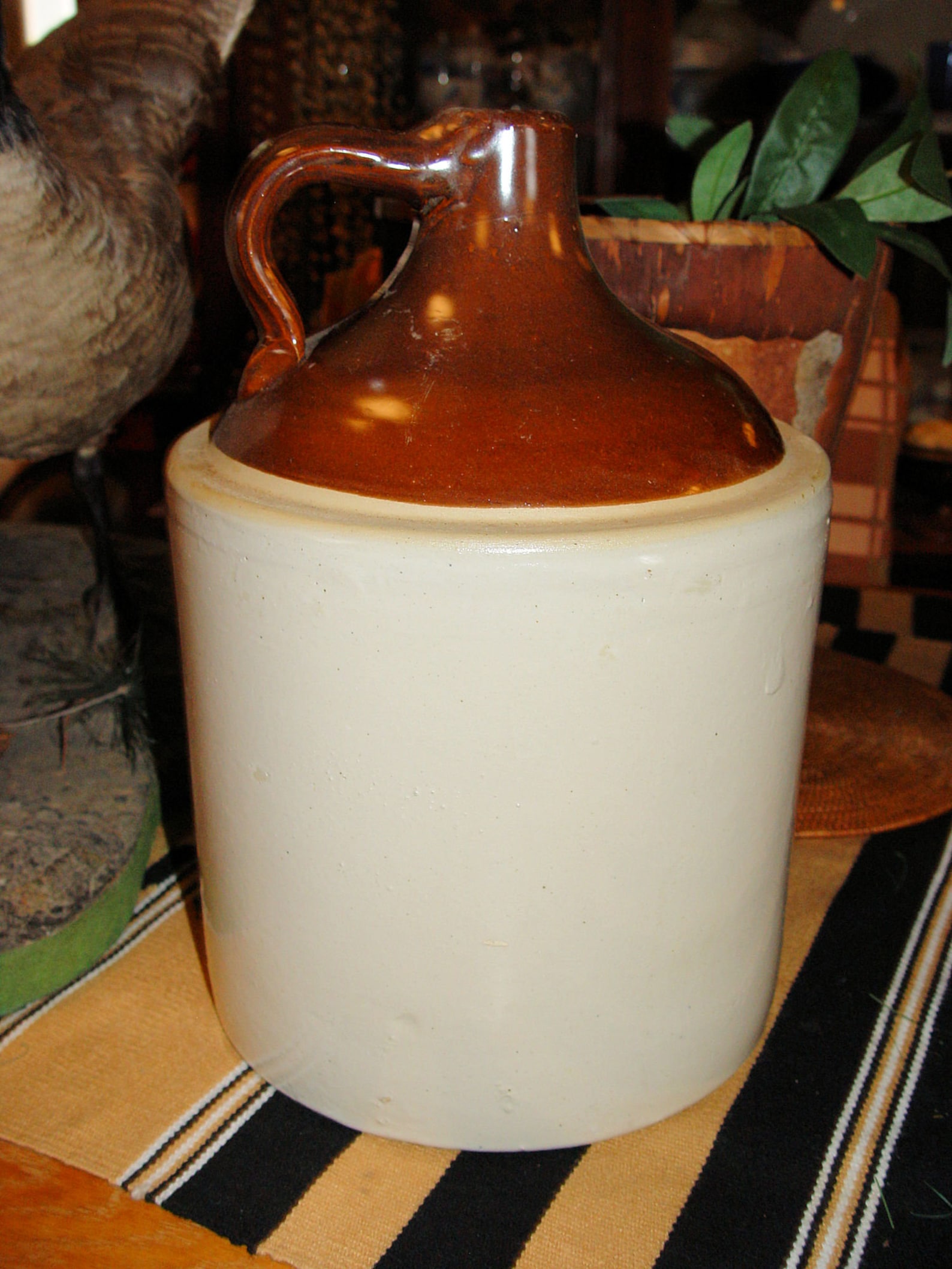 Antique Whiskey Jug Zinc Brown Topped Stoneware Crock - Etsy