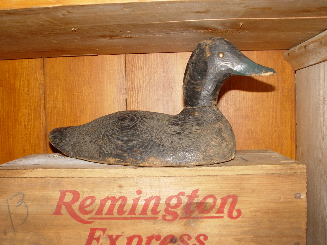 Vintage Minnesota Coot Working Duck Decoy Original Paint Folky Tack ...