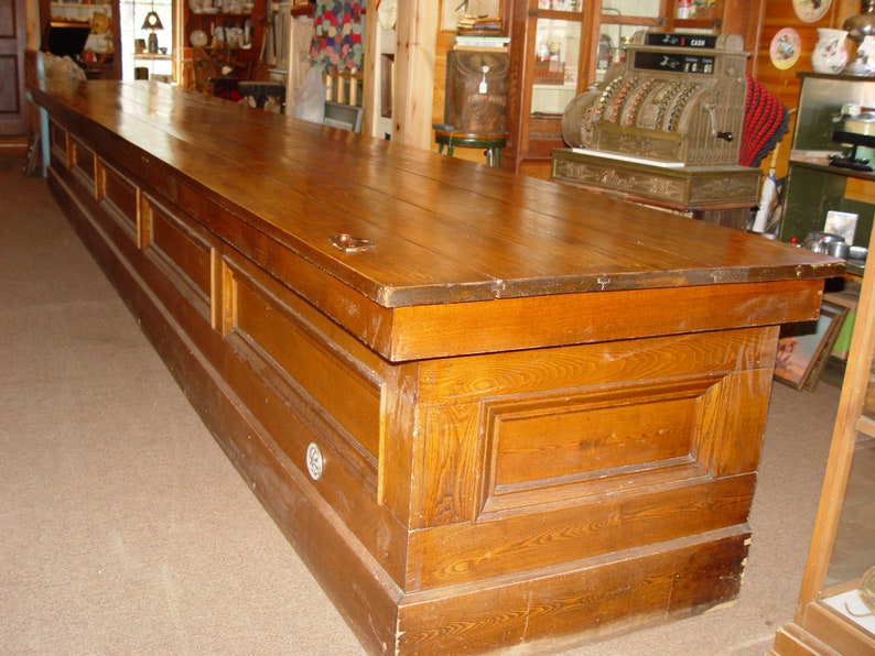 Local Pickup Only ... Large 19th Century 20ft Oak Hardware Store ...
