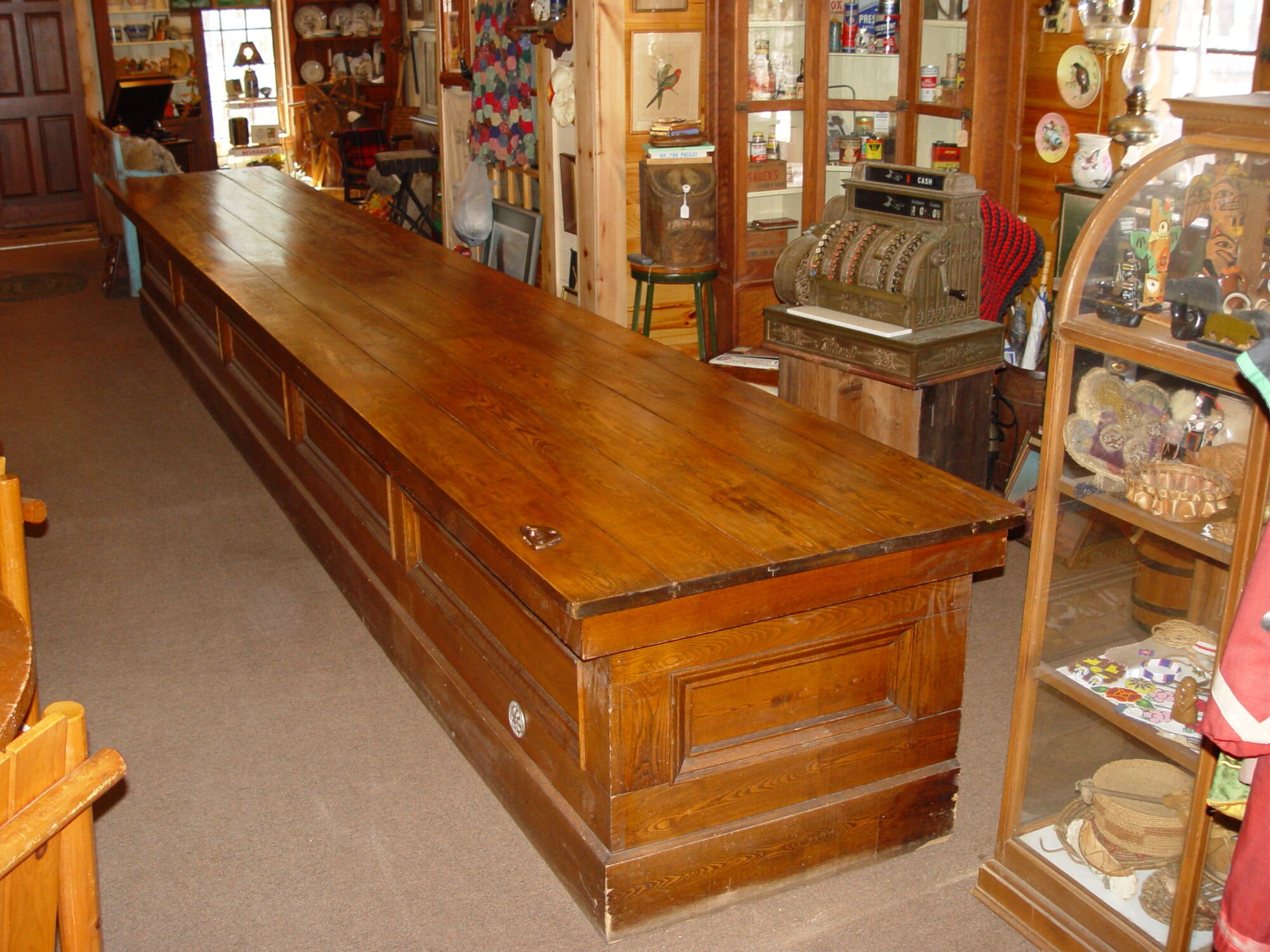 Local Pickup Only ... Large 19th Century 20ft Oak Hardware Store ...