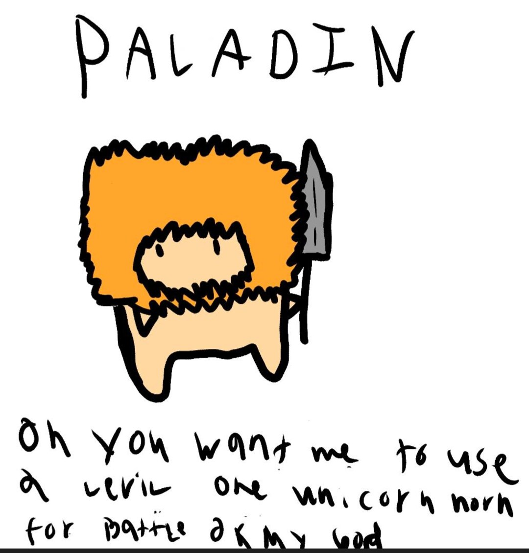 DND Paladin Cartoon Digital Print File - Etsy