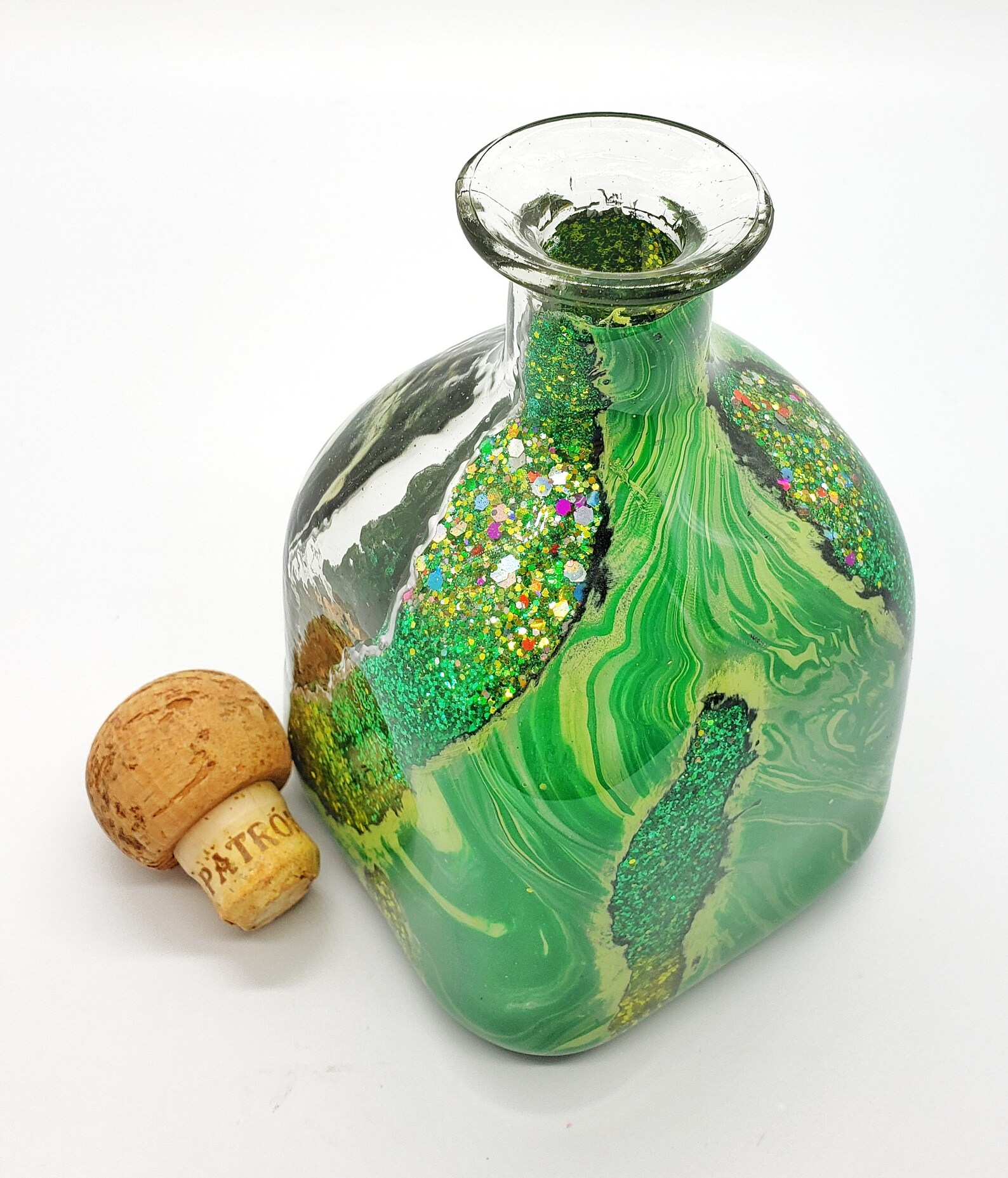 Emerald Jade Geode and Agate Inspired Assorted Bottles With - Etsy