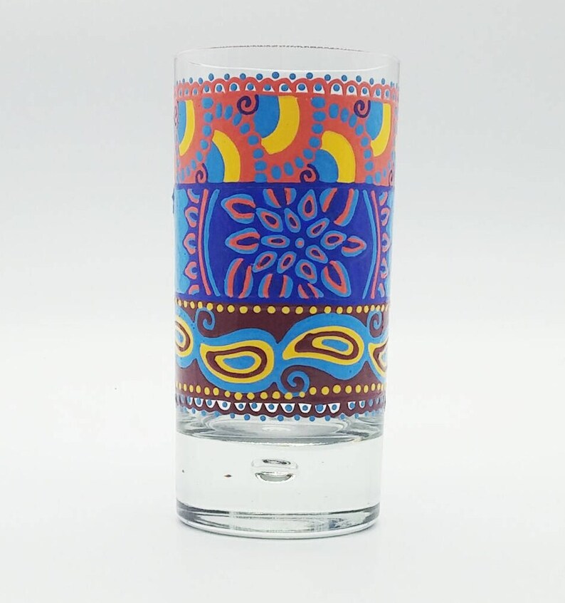Bohemian Boho Gypsy Hand Painted Wine Glass Stemless or - Etsy