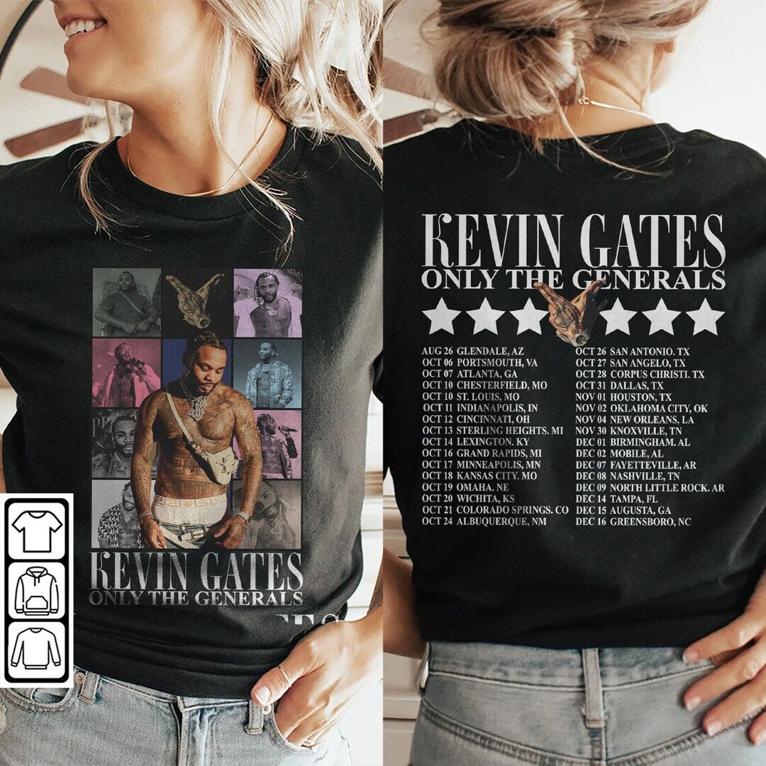 Kevin Gates Only the Generals Tour 2023 Unisex Shirt Gift for - Etsy