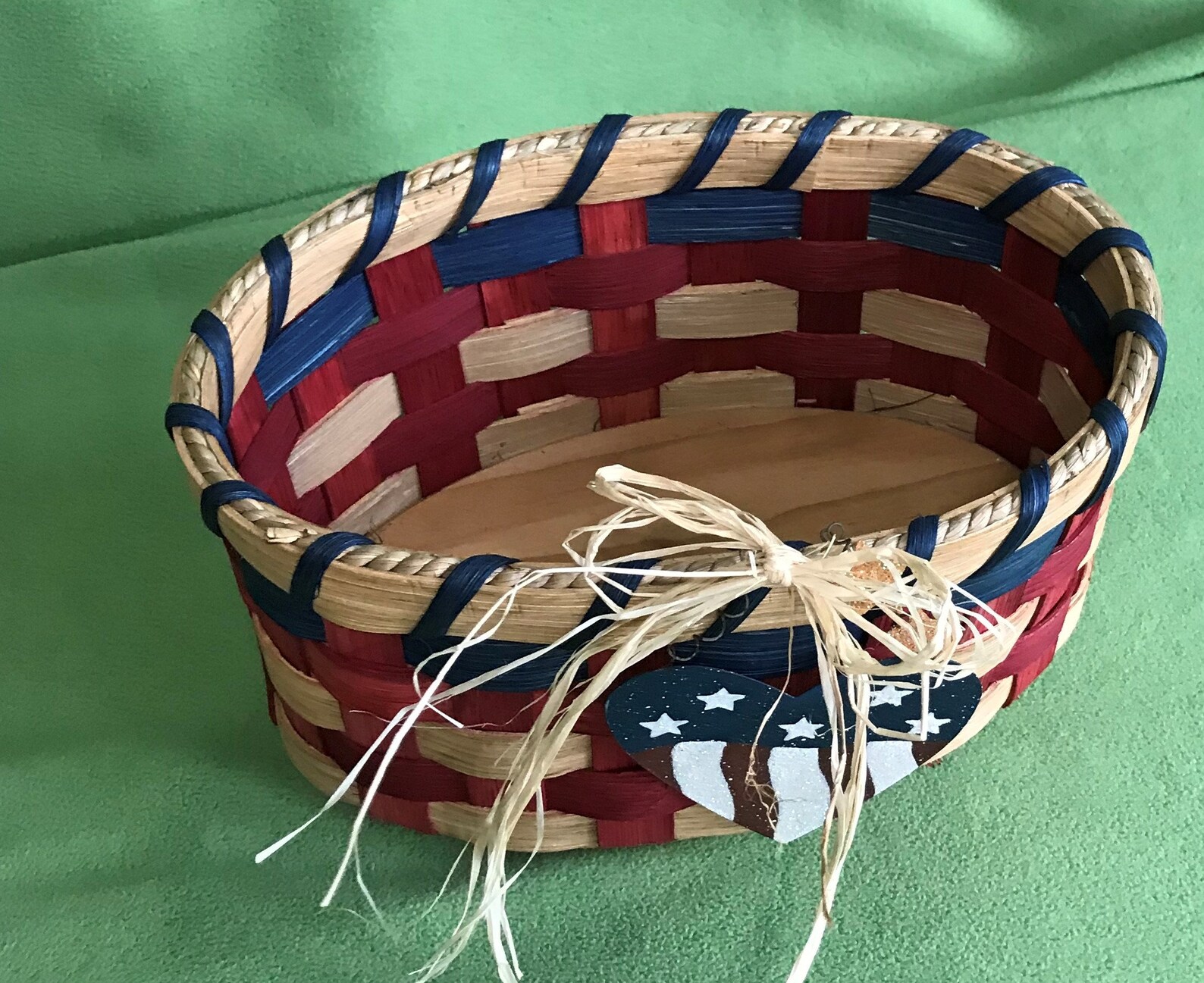 Large Oval Storage Basket With Patriotic Design - Etsy