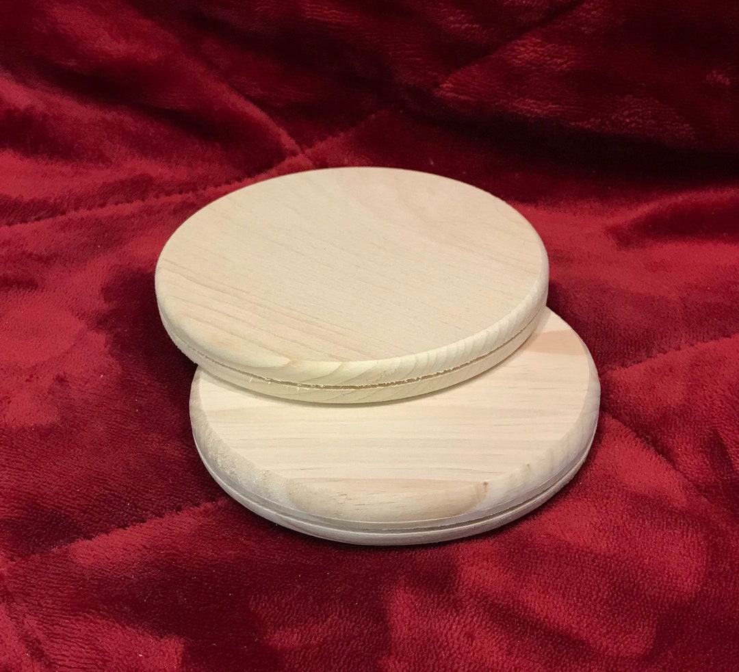 3-inch Round Slotted Wood Base - Etsy