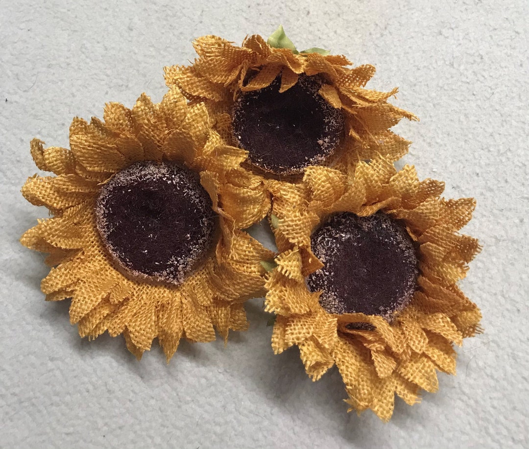 Burlap Sunflowers Sold Individually - Etsy