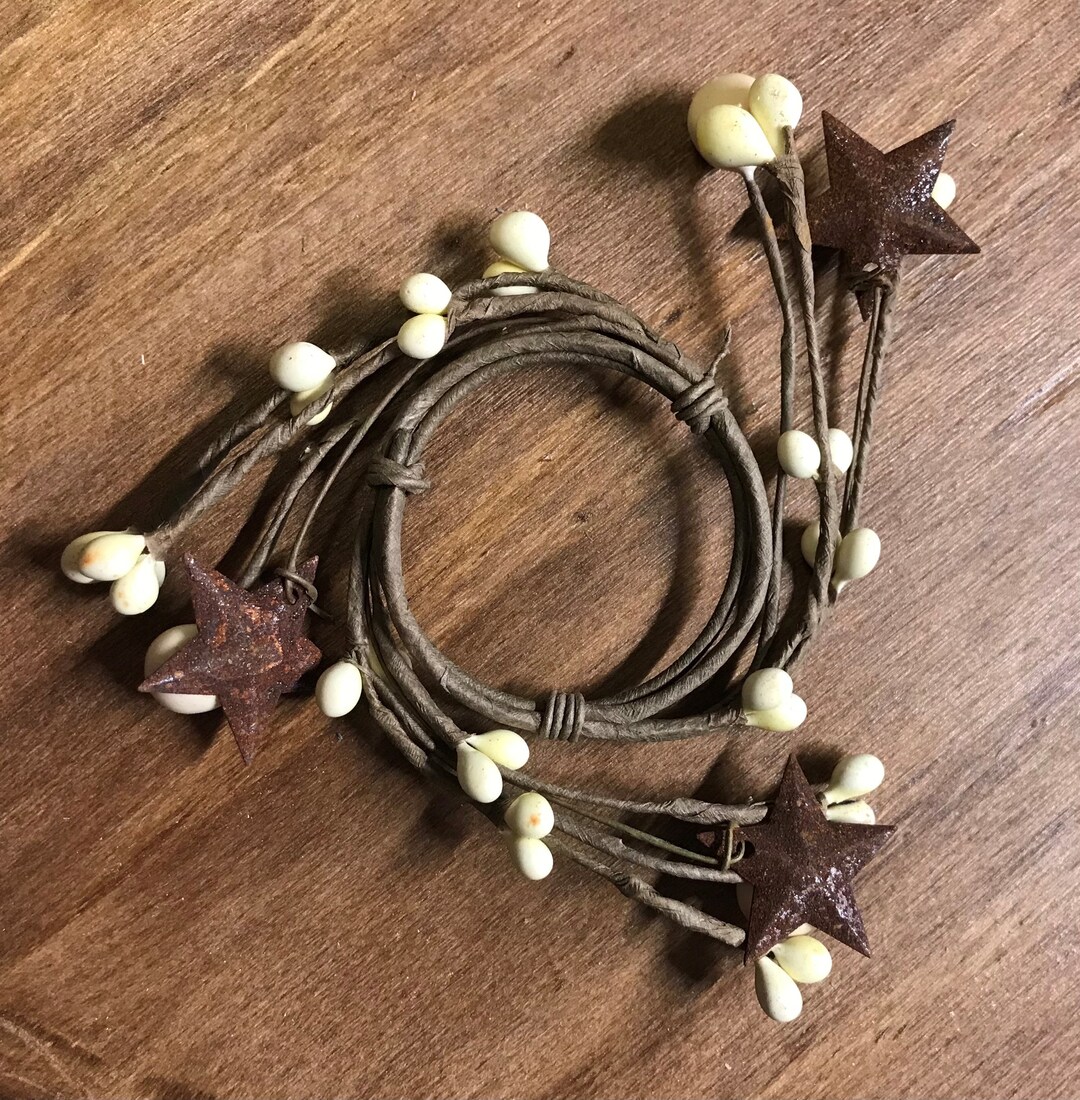 Primitive Candle Ring, Pip Berry, Mini Wreath 1.25" - Etsy