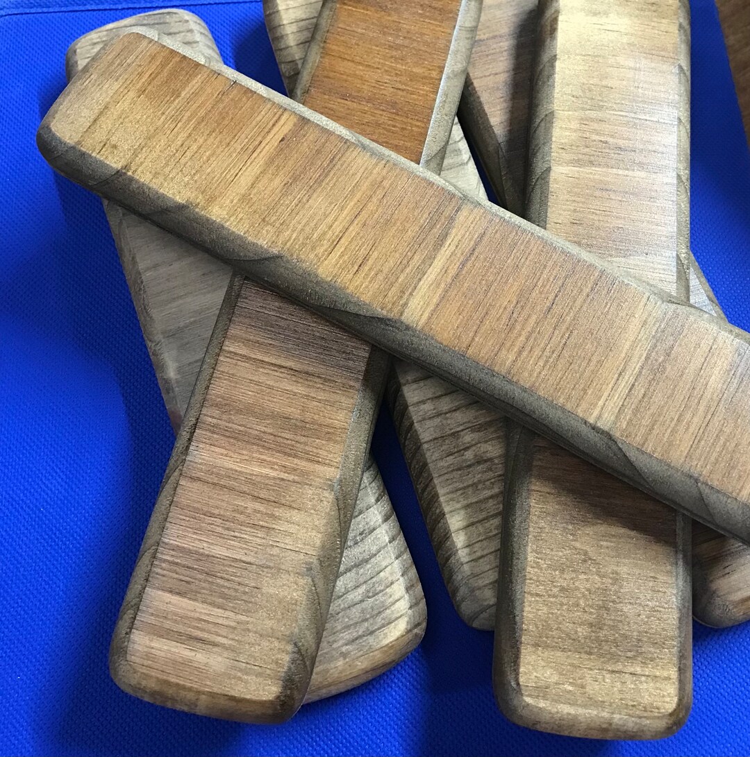 2x9 Rectangle Slotted Pine Wood Base Stained "as Is" - Etsy