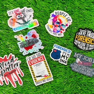 Forensic - Identification - Police 6 Pack of Stickers! - Etsy