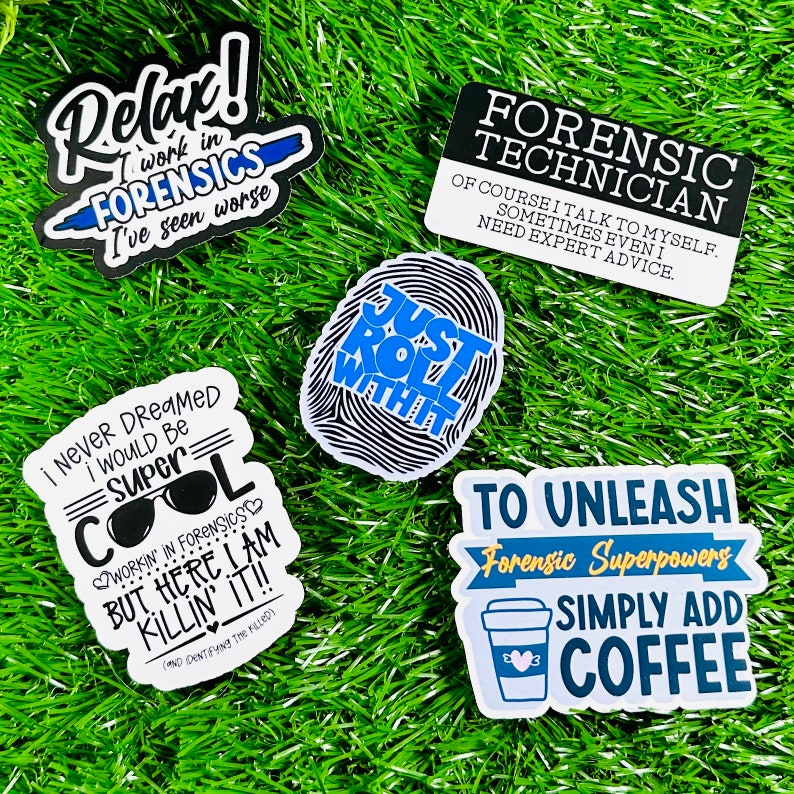 Forensic Identification Police 6 Pack of Stickers - Etsy