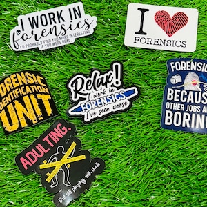 Forensic - Identification - Police 6 Pack of Stickers! - Etsy