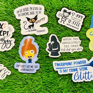 Forensic - Identification - Police 6 Pack of Stickers! - Etsy