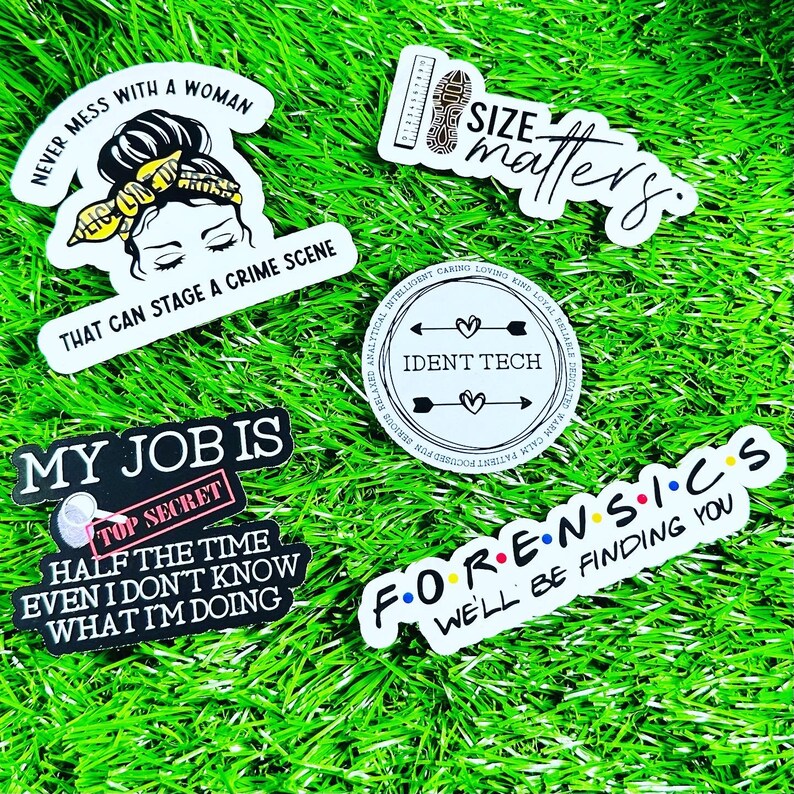 Forensic Identification Police 6 Pack of Stickers - Etsy