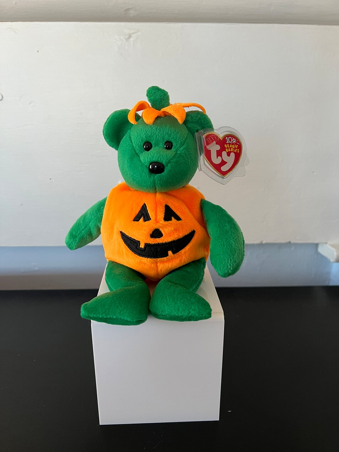Ty Beanie Baby tricky the Bear Wearing Pumpkin Costume 9.5 - Etsy