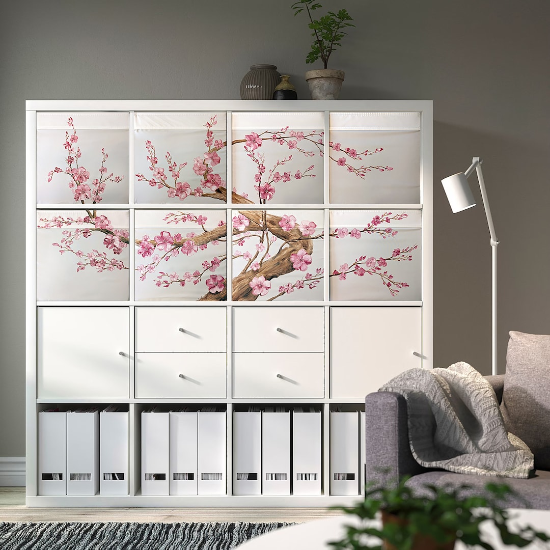 Custom Ikea Drona Storage Boxes Expedit/kallax Insert Sakura Tree - Etsy