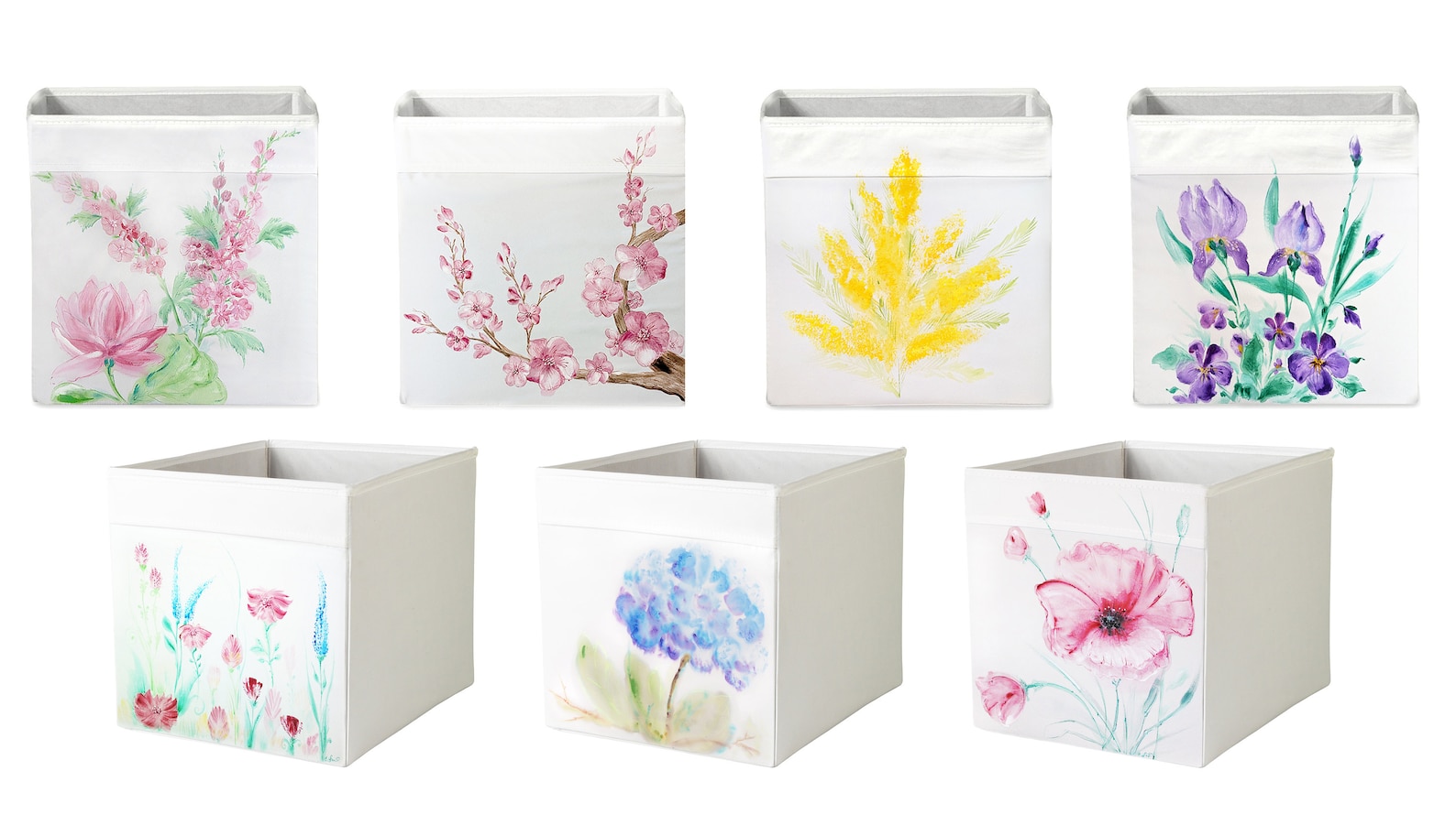 Custom Ikea Drona Storage Box Expedit/kallax Insert - Aquarelle Pastel ...