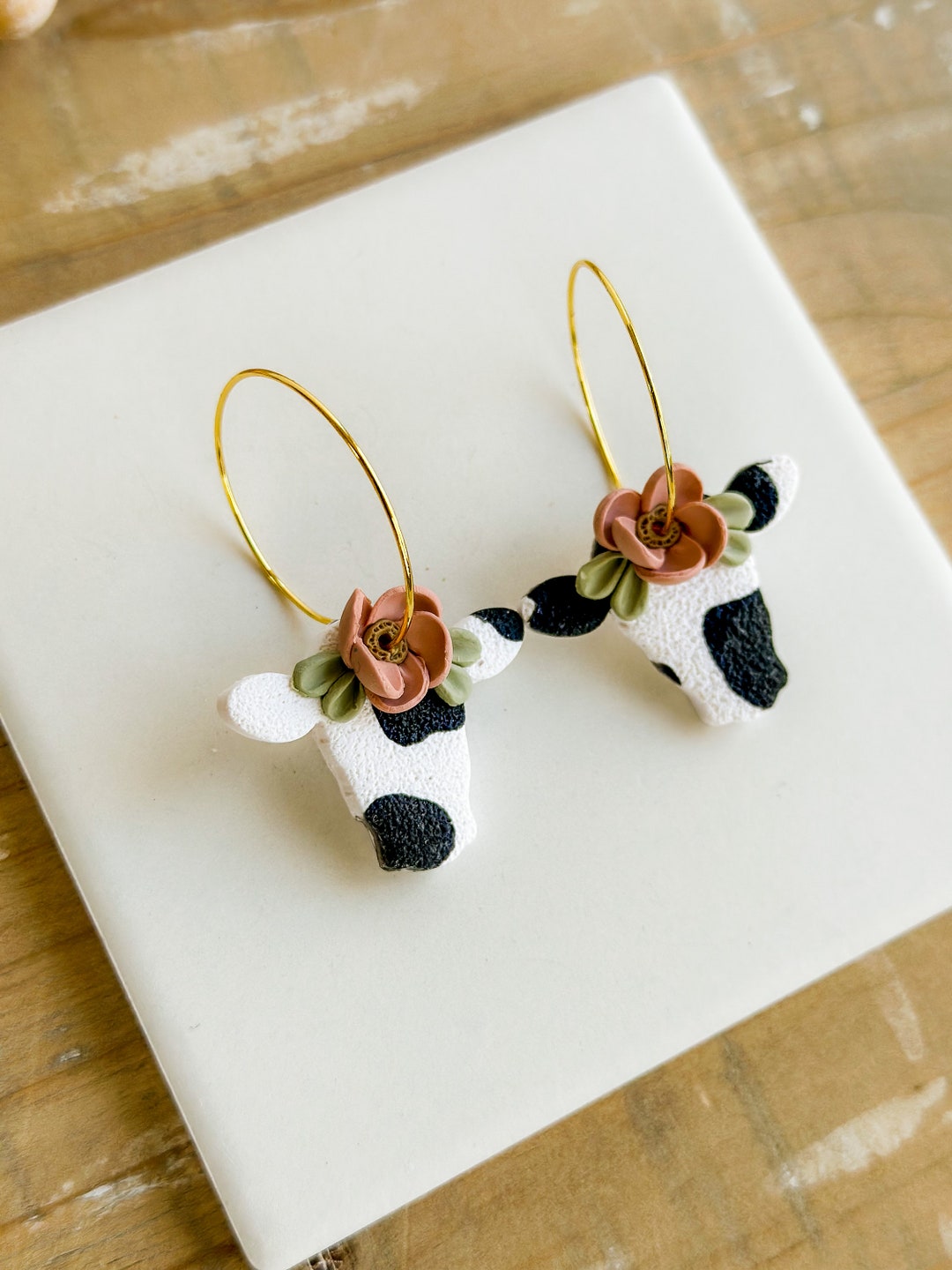 Floral Spring Cow Hoops - Etsy