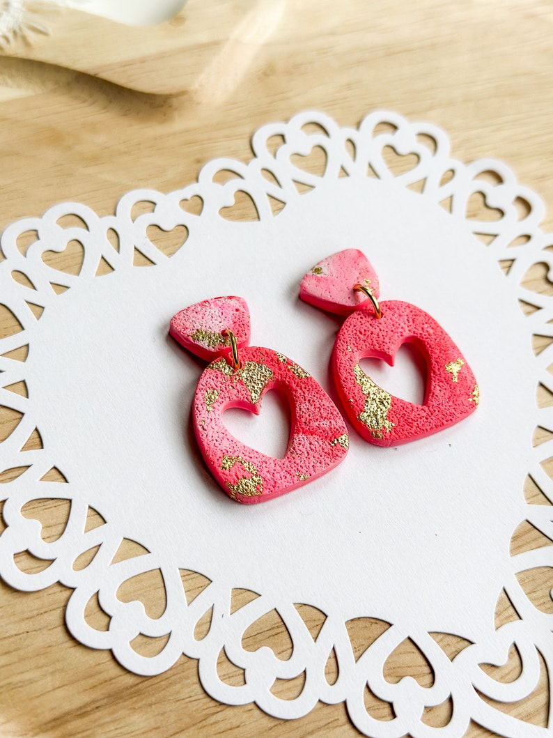 Valentines Heart Cut-out Dangles - Etsy