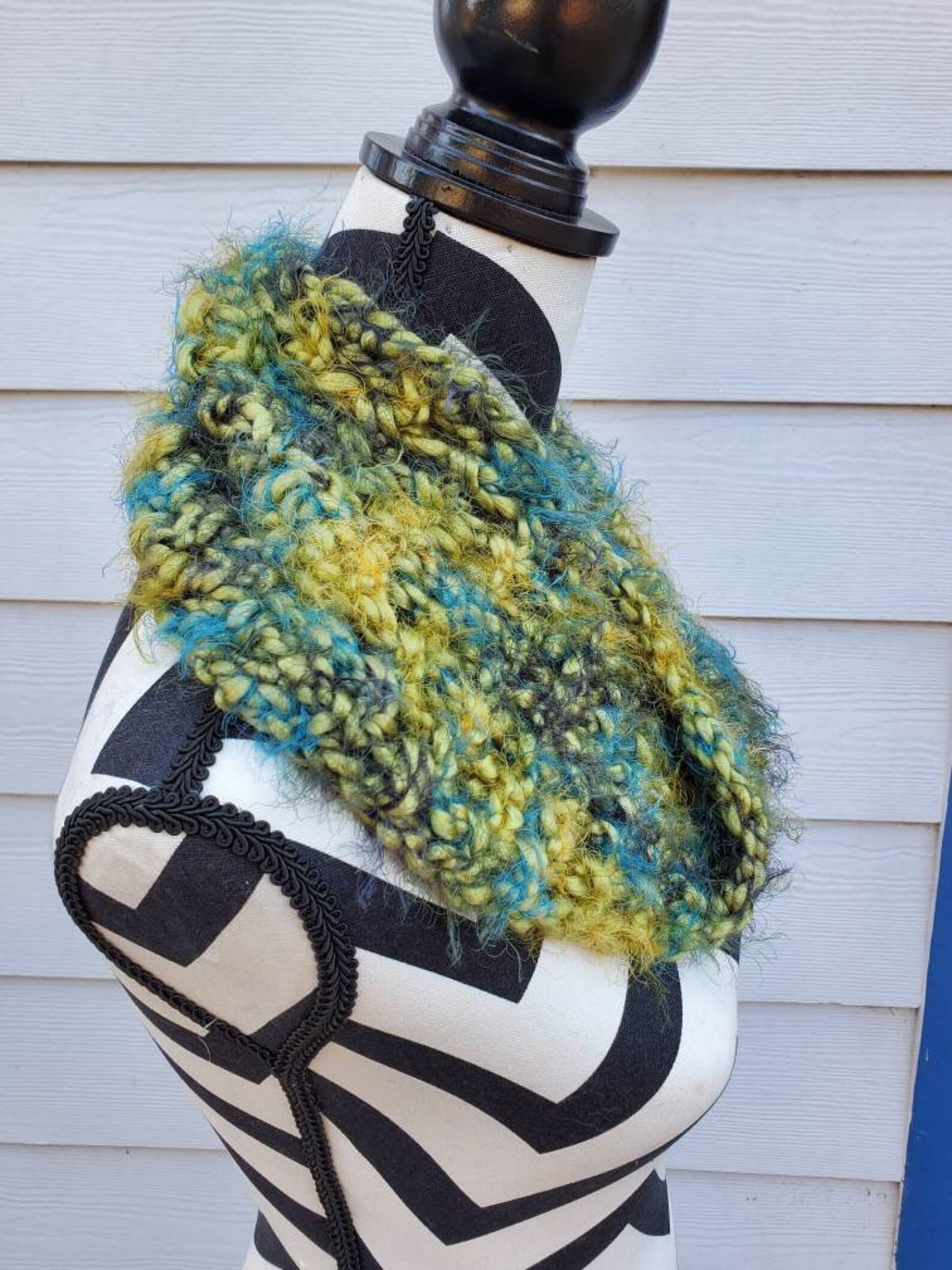 Twisted Peacock Infinity Cowl Scarf - Etsy