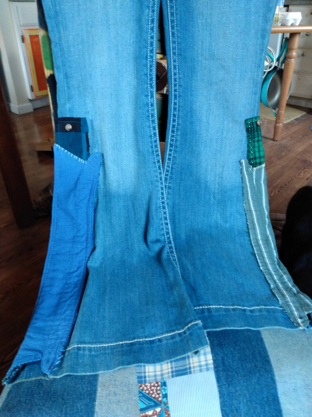 Upcycled/unique /bell Bottoms Jeans/upcycled/handmade/one of a Kind ...