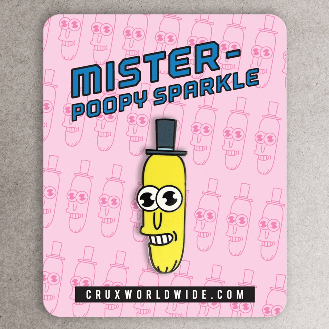 Mister Poopy Sparkle Enamel Pin - Etsy