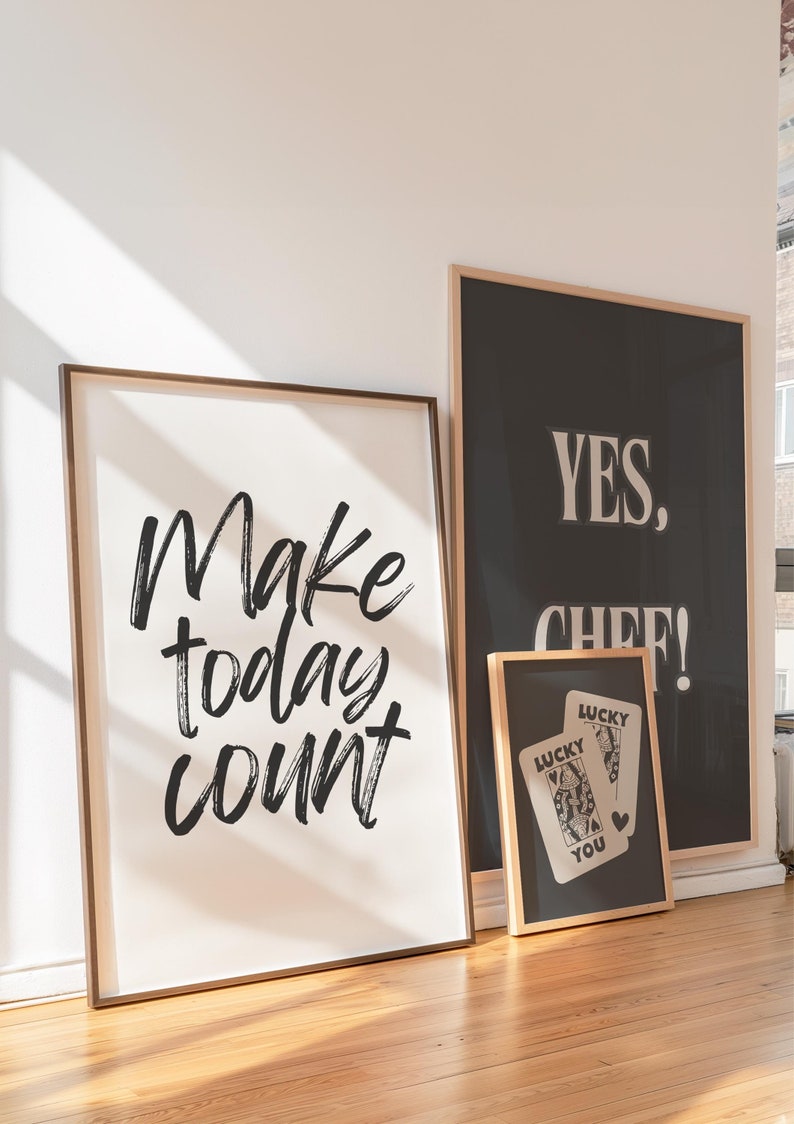 Make Today Count Digital Art Print Affirmation Poster Motivational ...