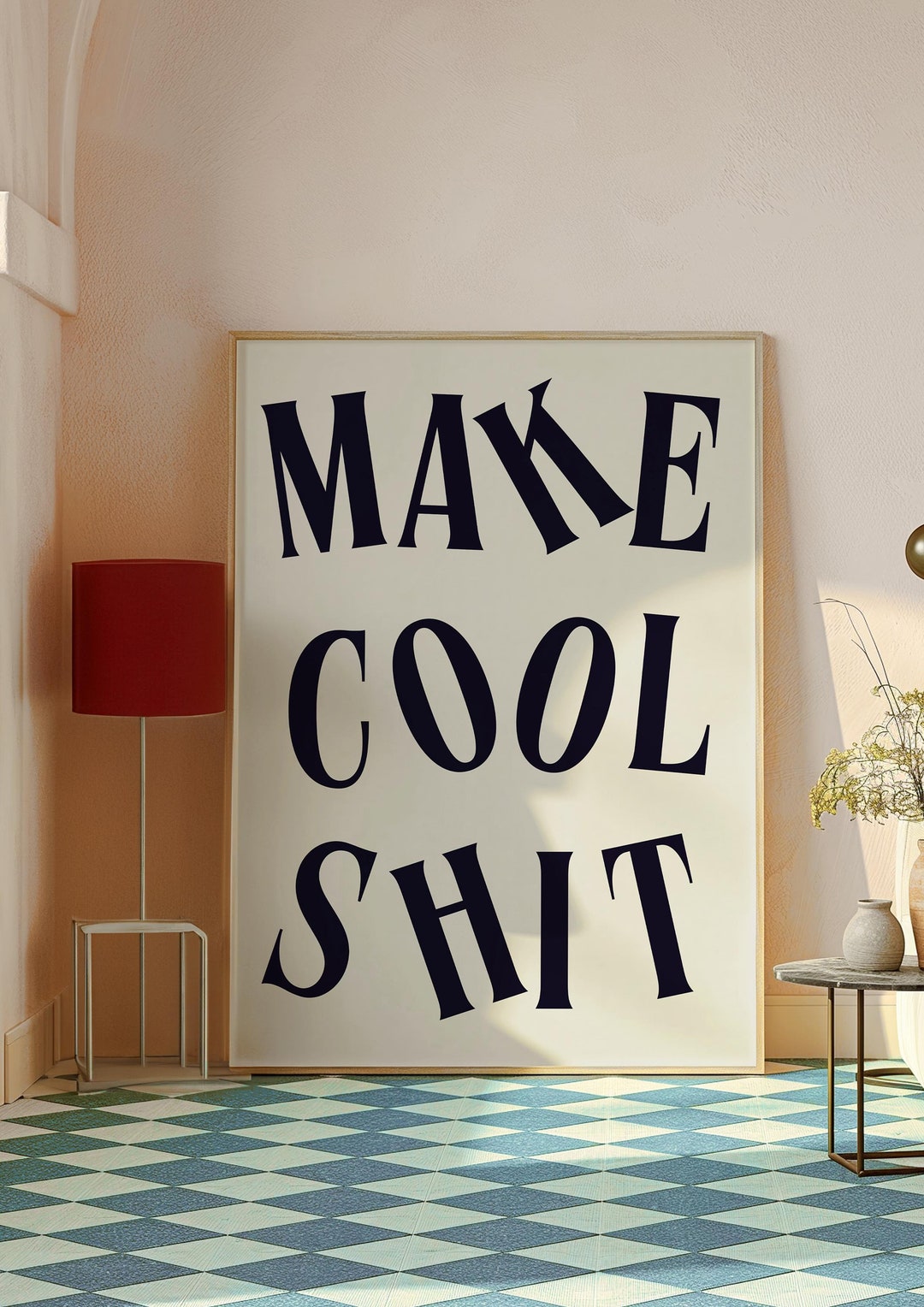 Make Cool Shit Digital Art Print Motivational Poster Creative Saying ...