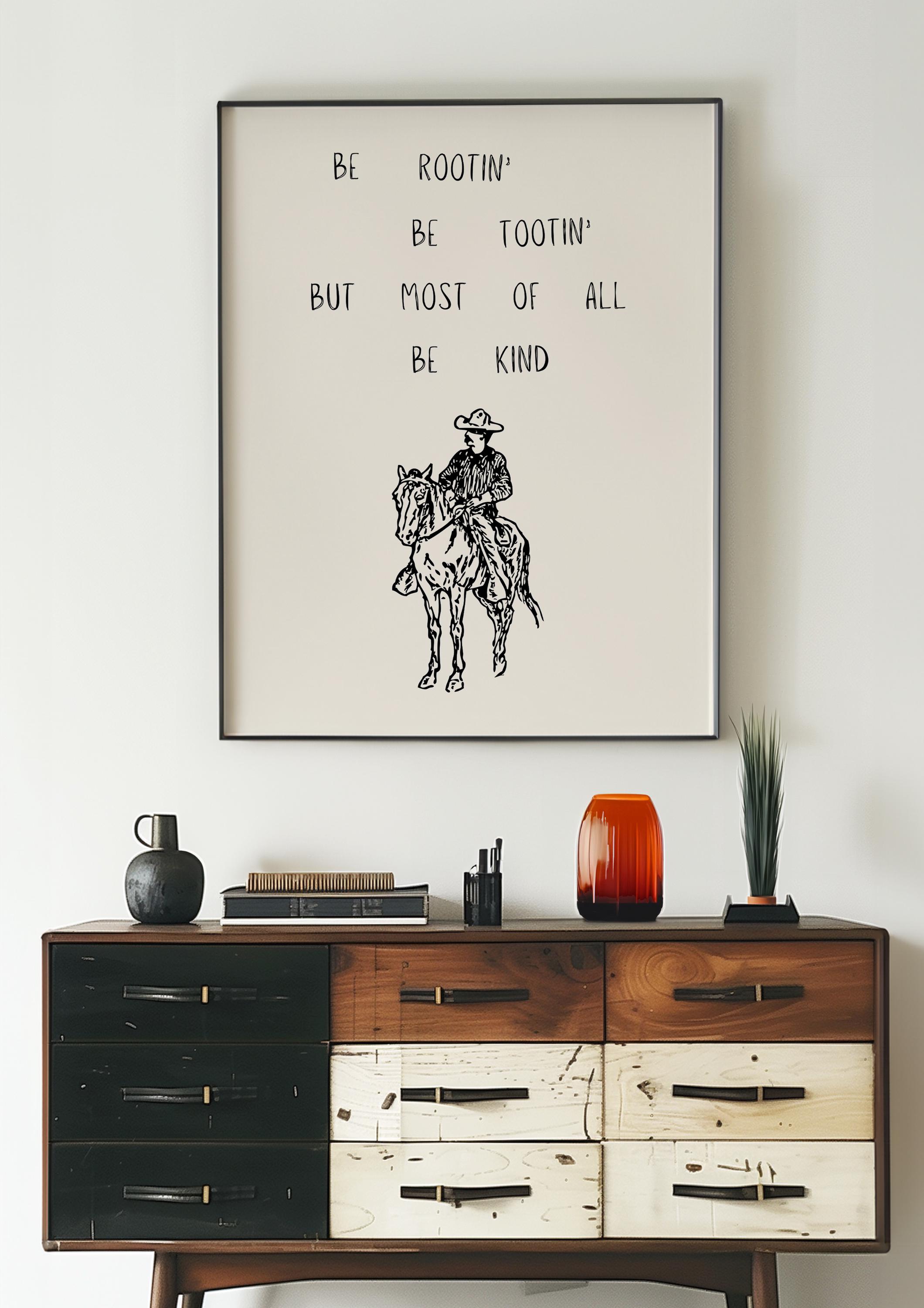 Rootin Tootin Digital Art Print Western Vibe Poster Cowboy Saying Print ...