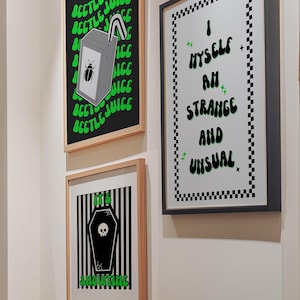 Beetlejuice Inspired Set of 3 Digital Art Prints Halloween Wall Decor ...