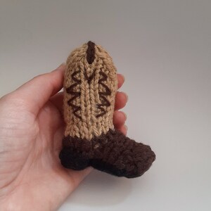 Miniature Cowboy Boot Knitted Soft Ornament - Western Ornament - Unique ...