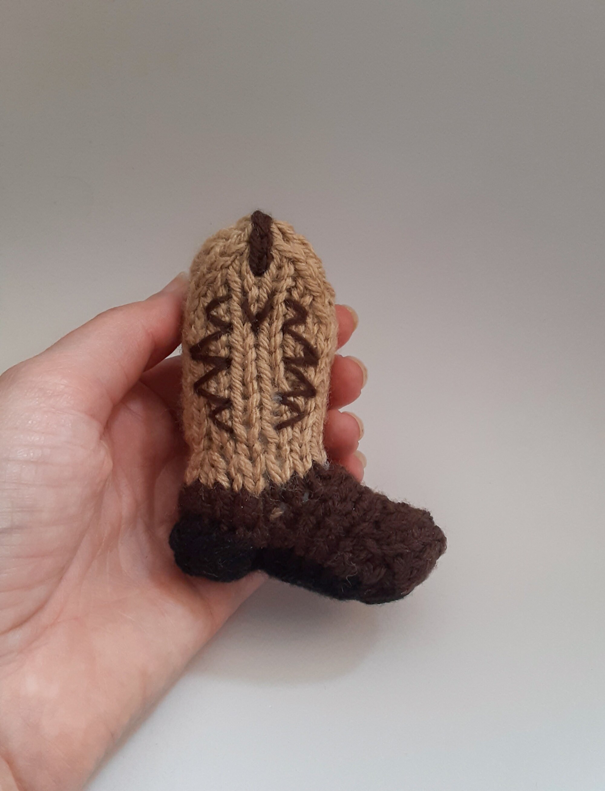 Miniature Cowboy Boot Knitted Soft Ornament Western Ornament - Etsy UK