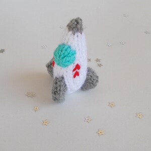 Miniature Rocket Ship Knitted Soft Toy - Stuffed Rocket - Kids Room ...