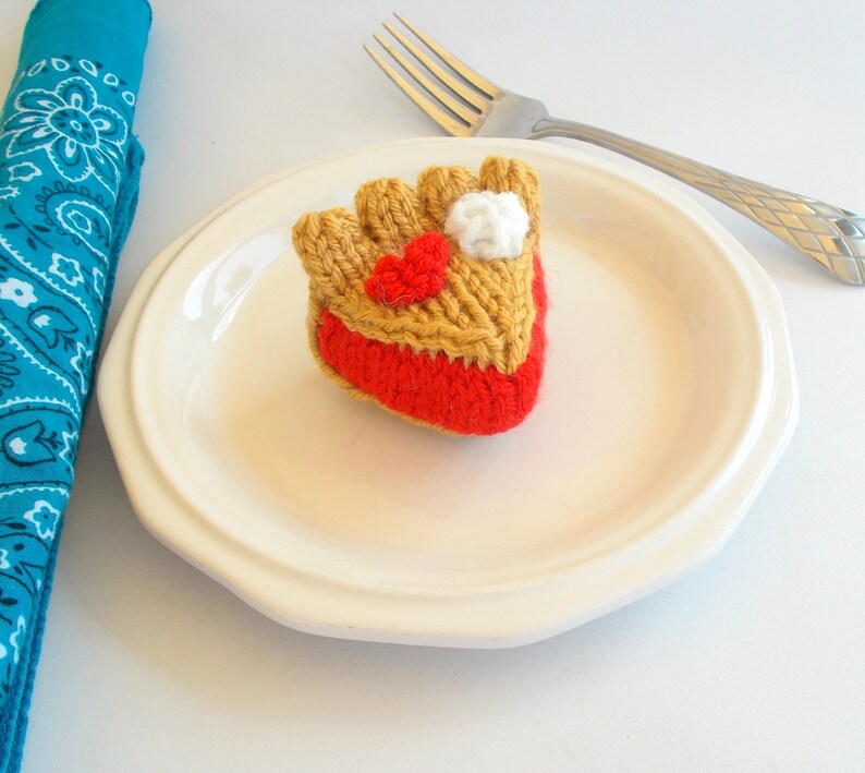 Individual Small Pie Slice Knitted Stuffed Toys Pie Slice - Etsy